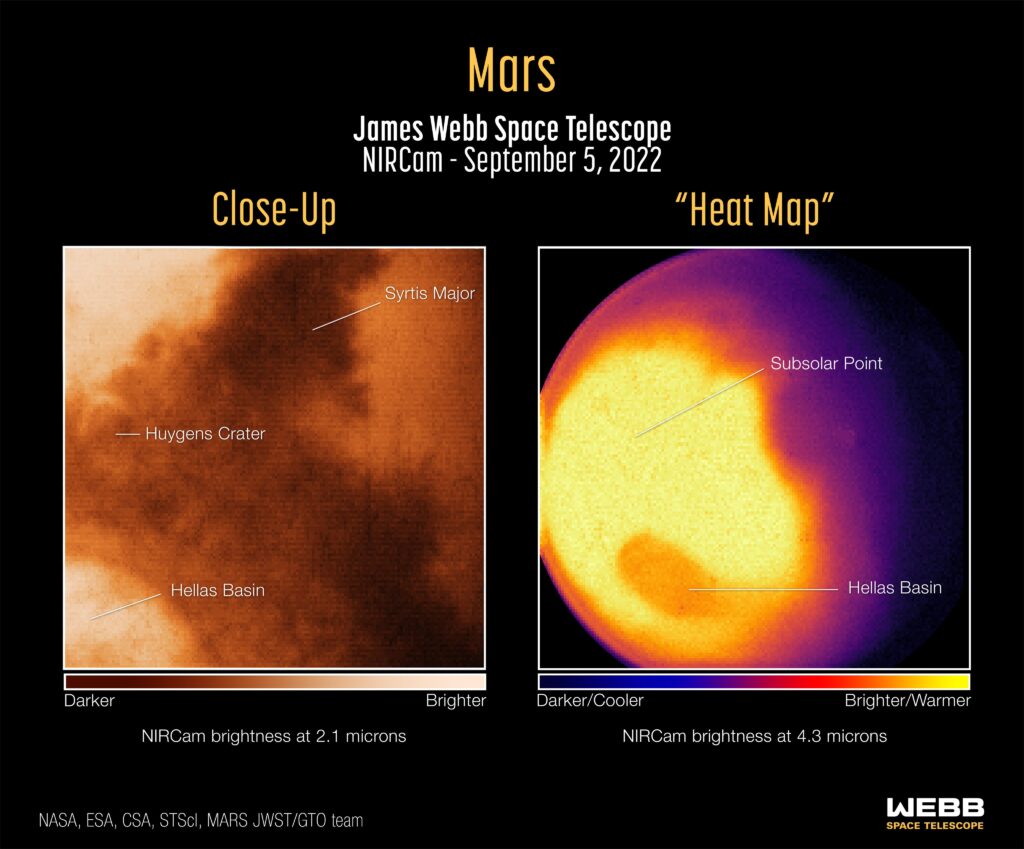 Així són les primeres imatges de Mart amb el telescopi Webb