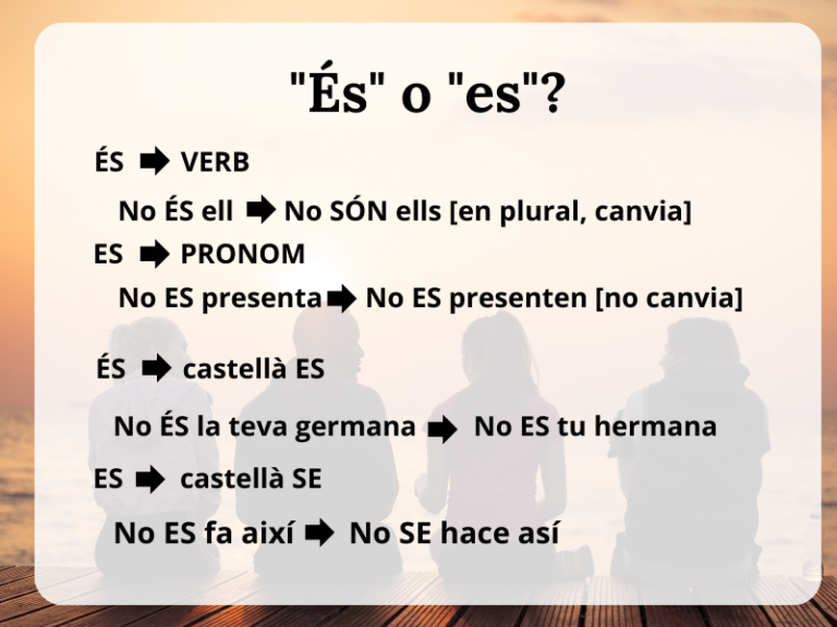 Com podem saber si hem d’escriure “és” o “es”? - Glops de llengua