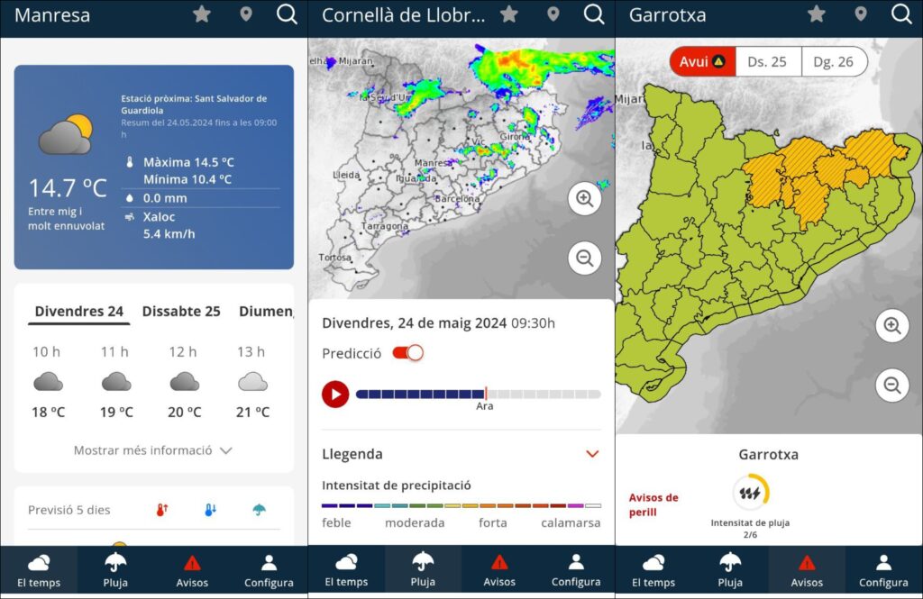 El Meteocat estrena una aplicació mòbil