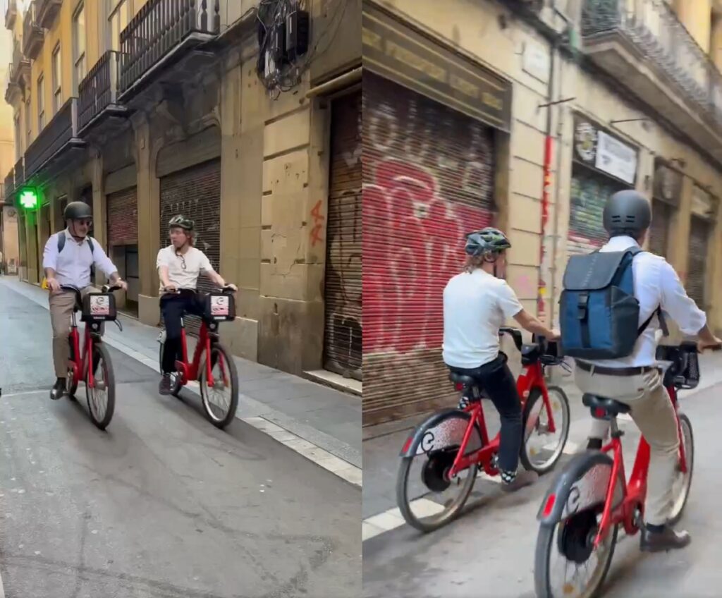 [VÍDEO] Nou ridícul de Collboni: promociona la bicicleta en un carrer ...