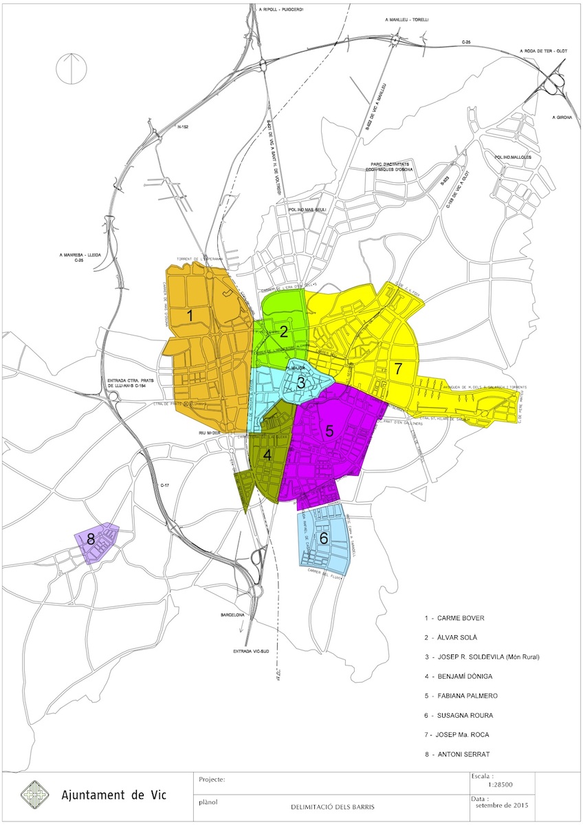 L’Ajuntament de Vic designa els regidors de barri a les 8 àrees en què ...